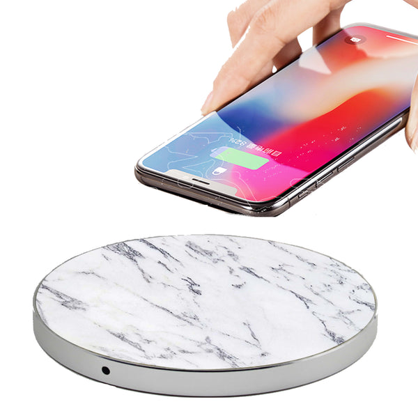 LuxeTech Wireless Pad - White Marble – Alldock